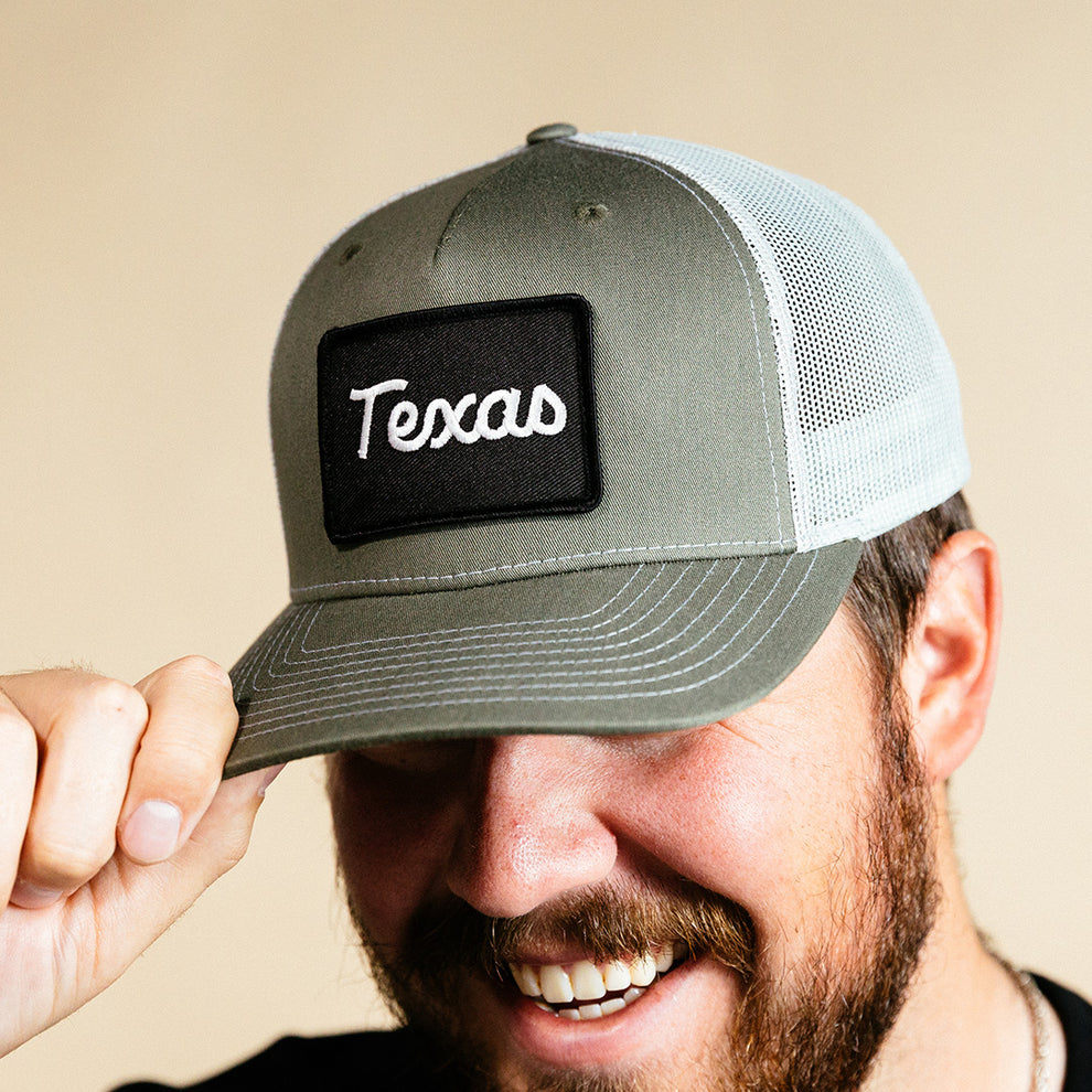 TEX. - Heather Gray/Black - Trucker Hat | Texas Hats – TX Caps