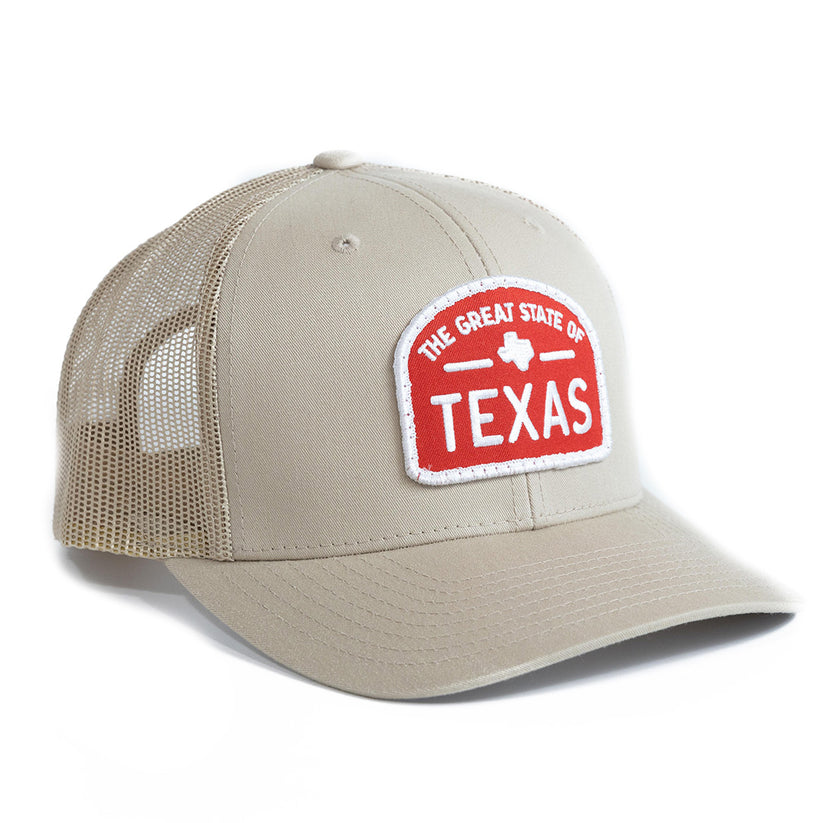 Texas 1836 - Trucker Hat - Khaki | Texas Hat – TX Caps